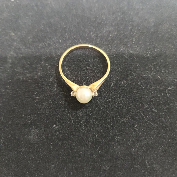 unknown | Jewelry | Vintage 4k Yellow Gold Cultured Single Pearl 2 Sm ...